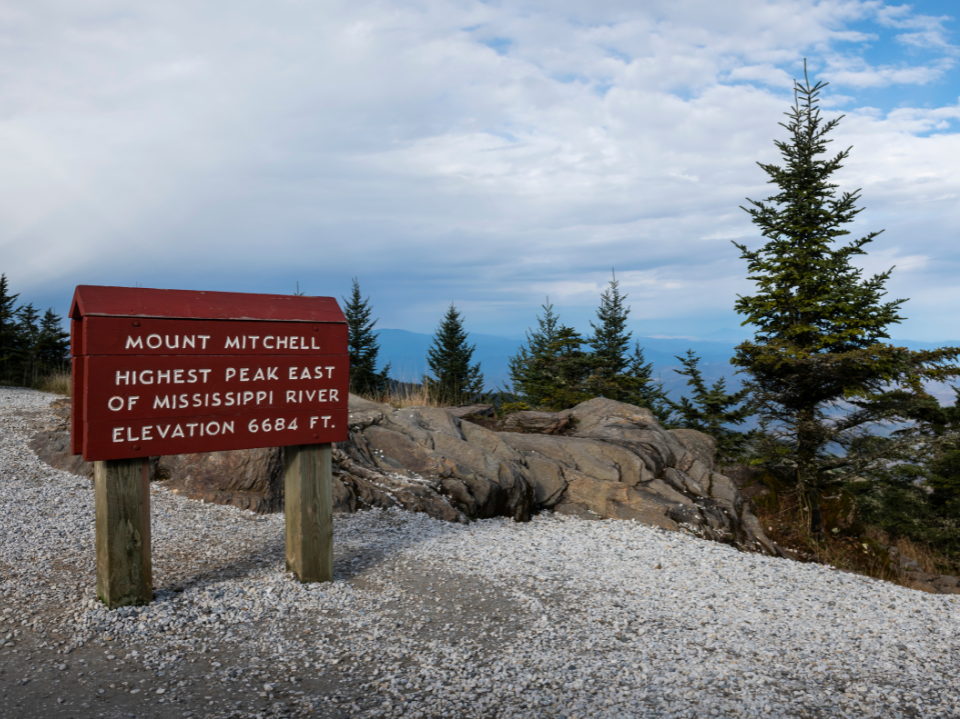 mount mitchell elevation